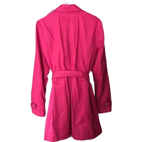 Coach | Jackets & Coats | Coach Hot Pink Short Trench Coat Ladies Large ...